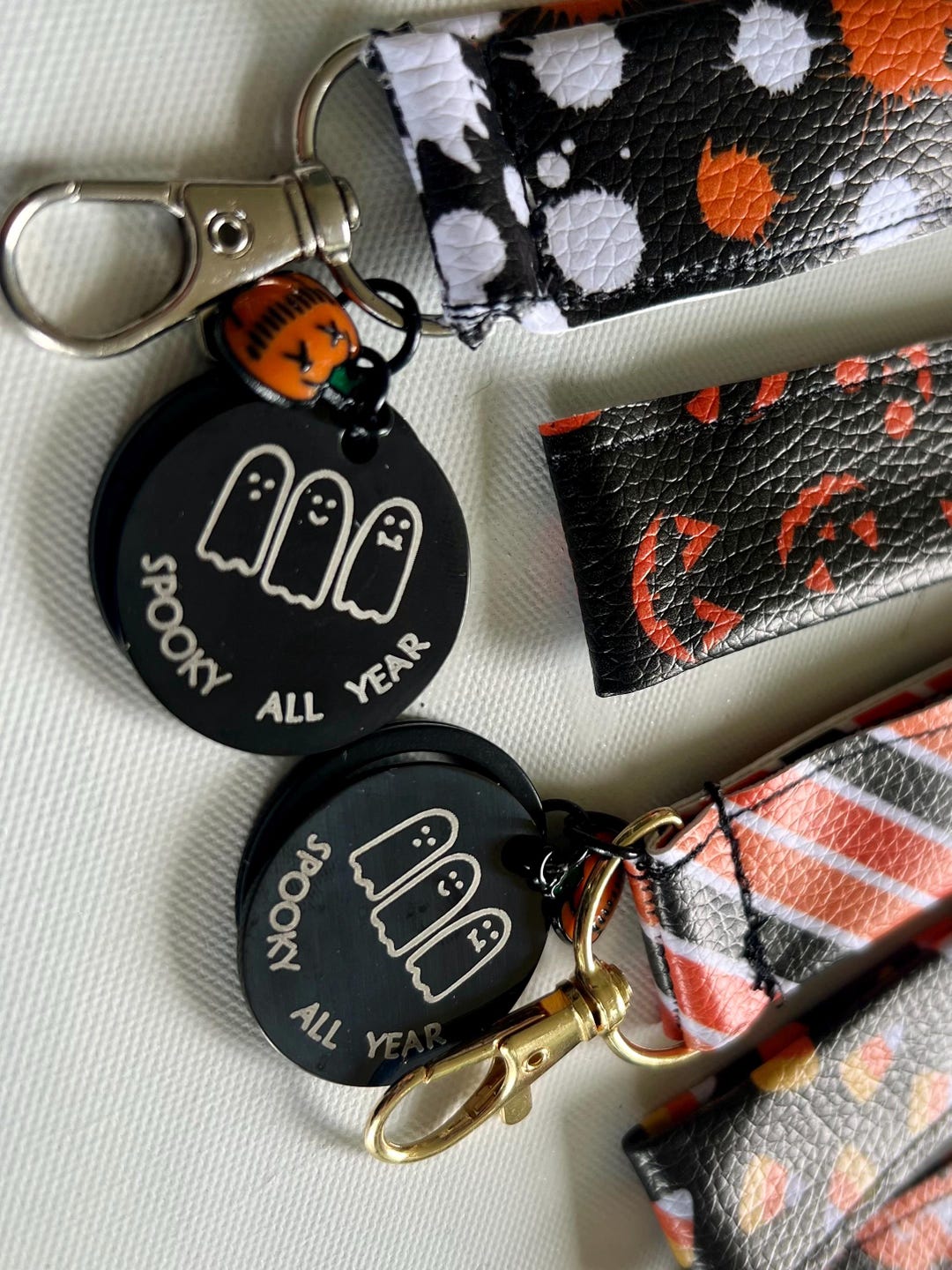 Spooky All Year!! Halloween Ghosty Pumpkin Keychains - Etsy