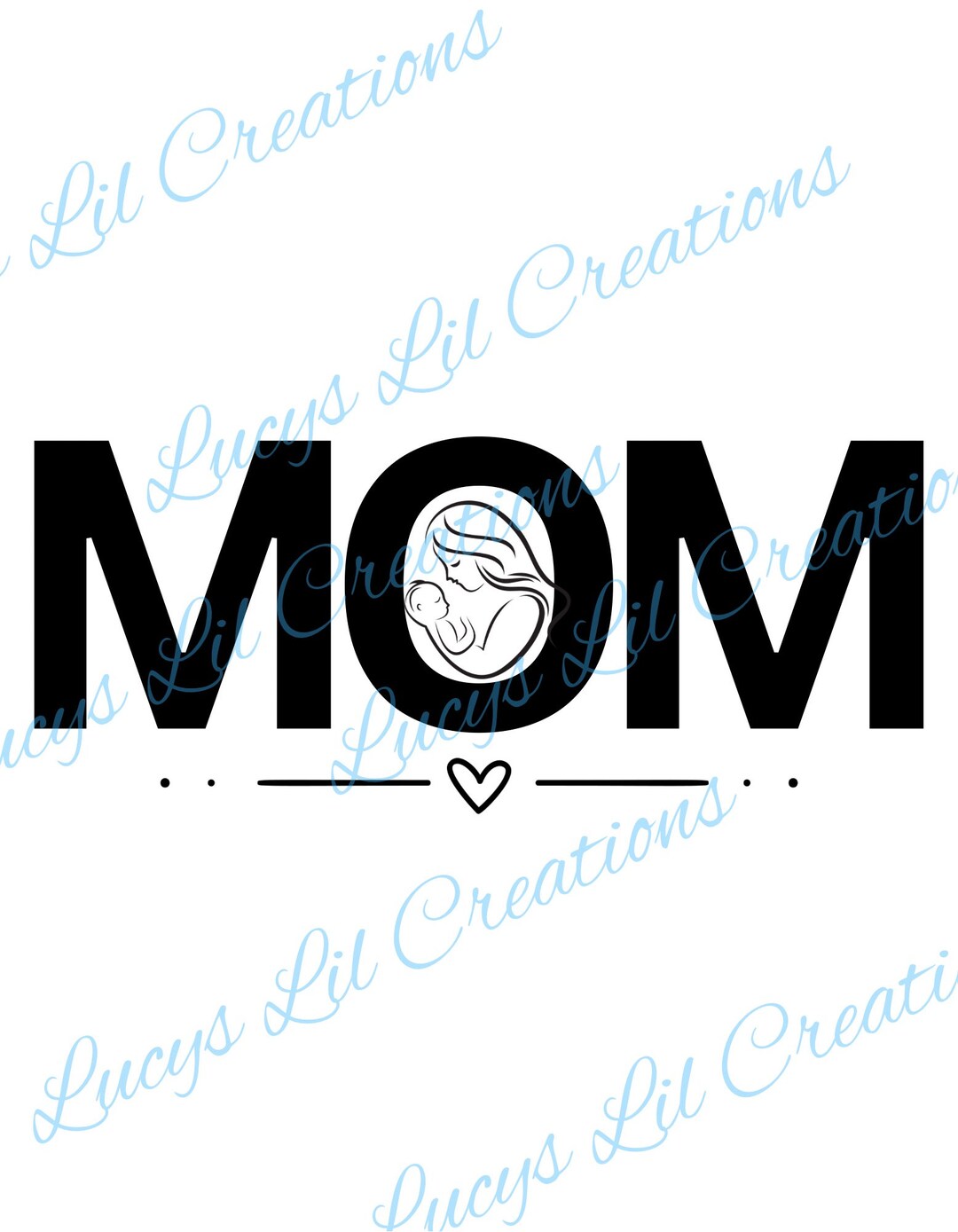 Mom Svg With Infant Outline and Design - Etsy
