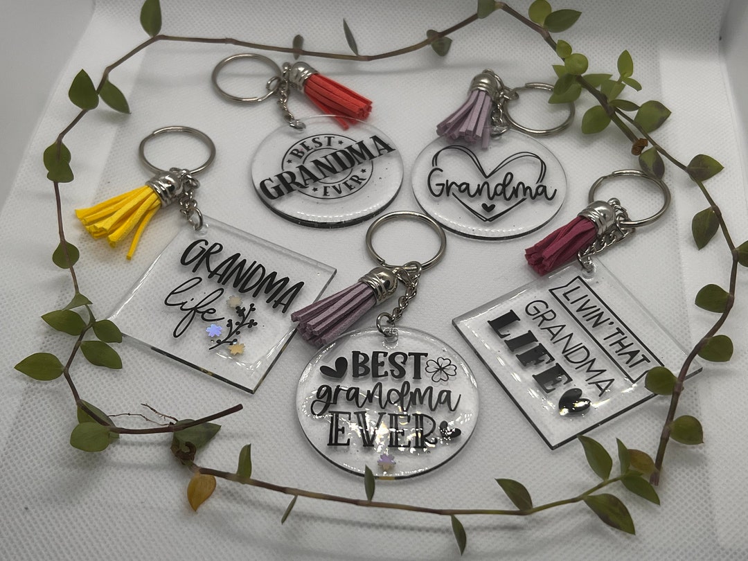 Grandma Acrylic Keychains - Etsy