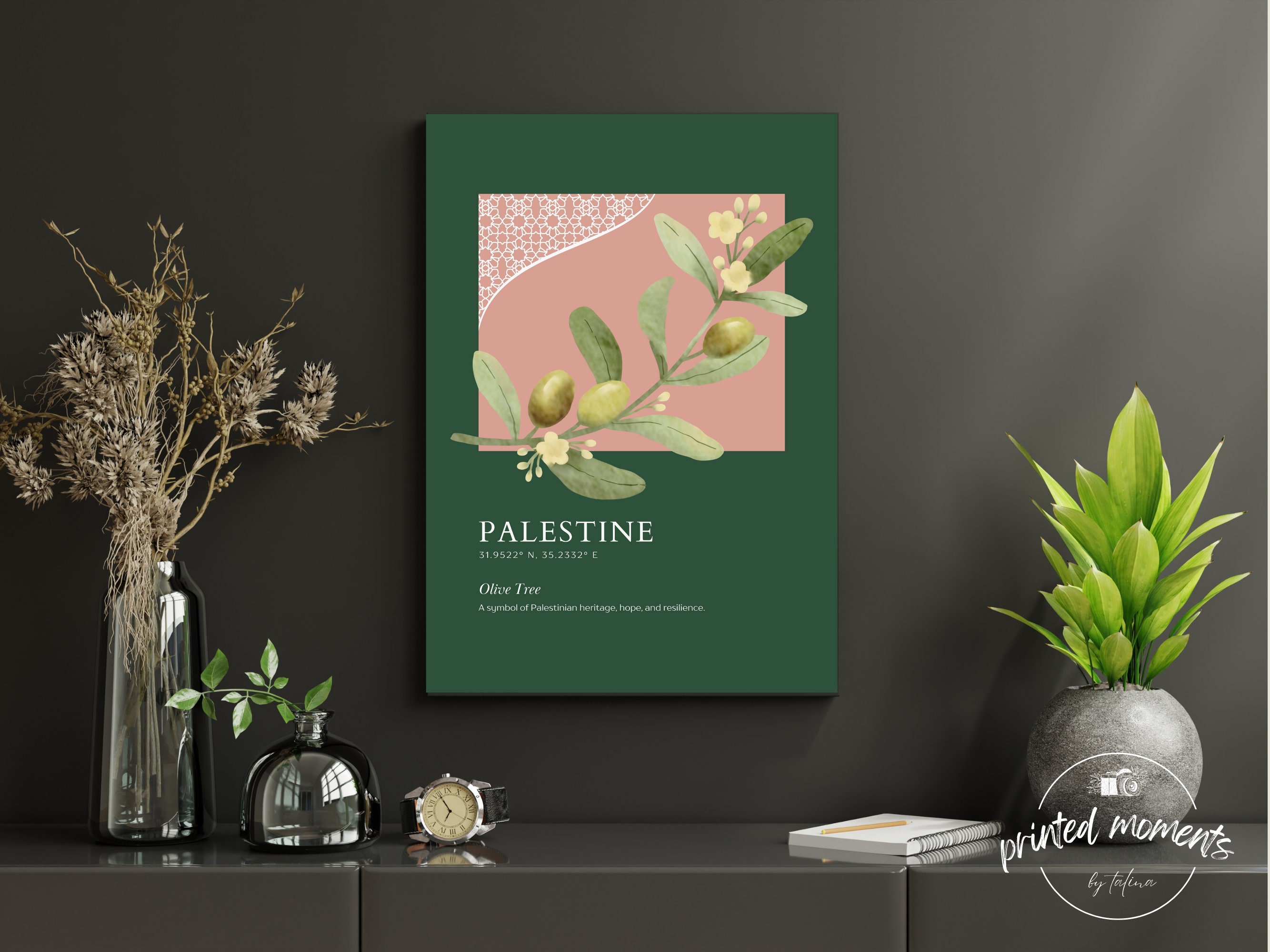 Palestine Poster / Olive Tree Palestine Print / Palestine Digital Art ...