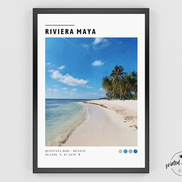 Riviera Maya Poster / Mexico Wall Art / Printable Wall Art / Aesthetic ...