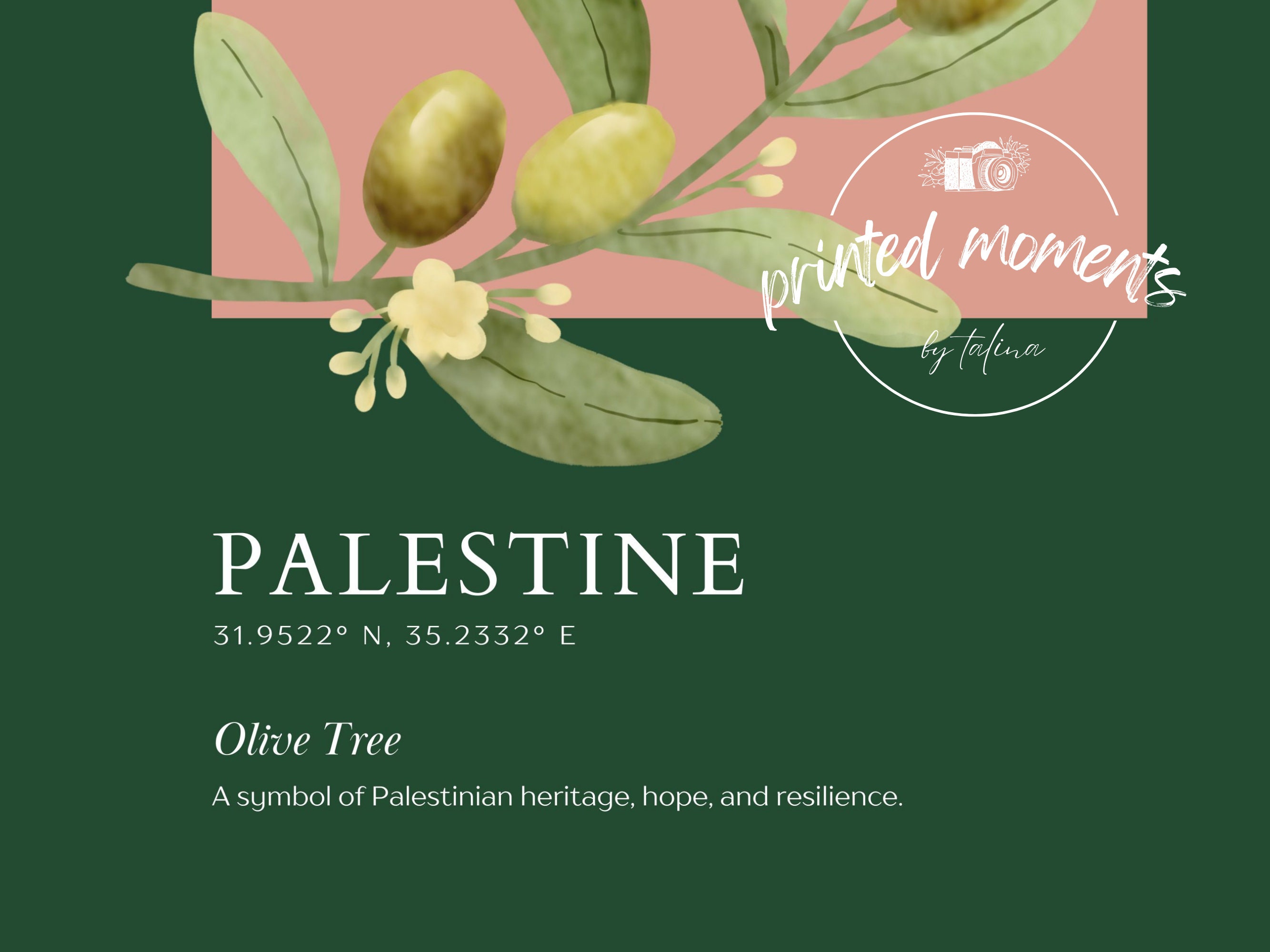 Palestine Poster / Olive Tree Palestine Print / Palestine Digital Art ...
