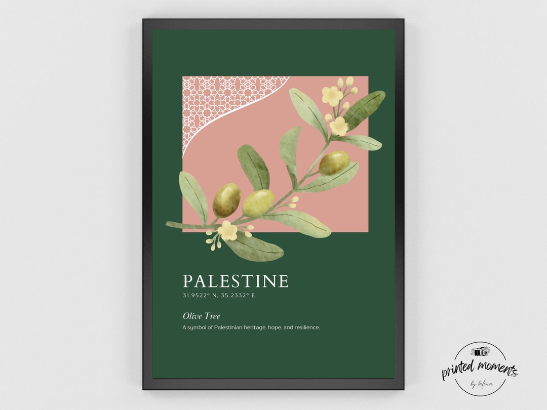 Palestine Poster / Olive Tree Palestine Print / Palestine Digital Art ...