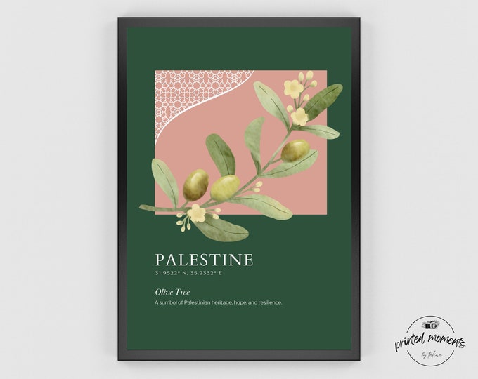 Palestine Poster / Olive Tree Palestine Print / Palestine Digital Art ...