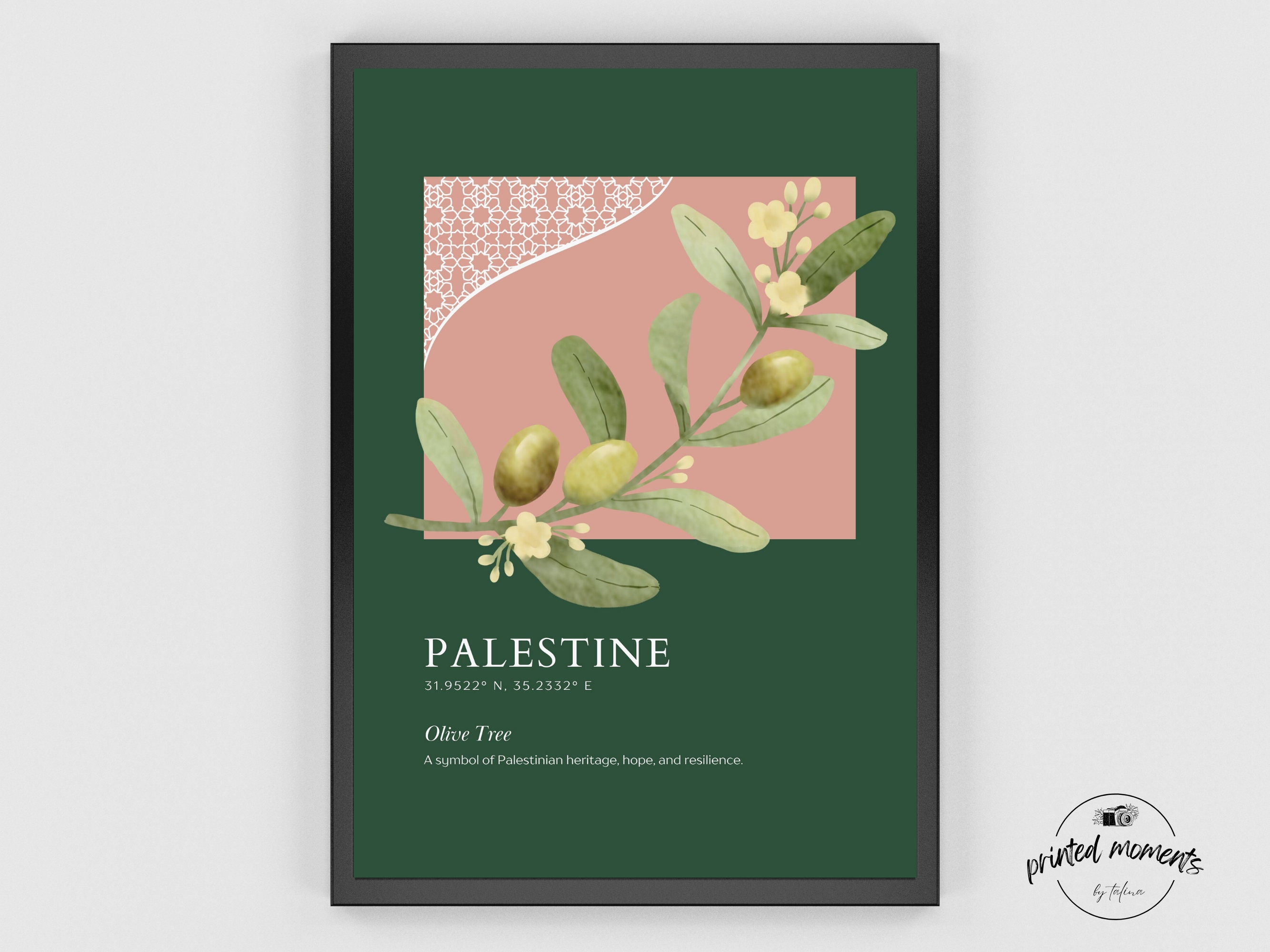 Palestine Poster / Olive Tree Palestine Print / Palestine Digital Art ...