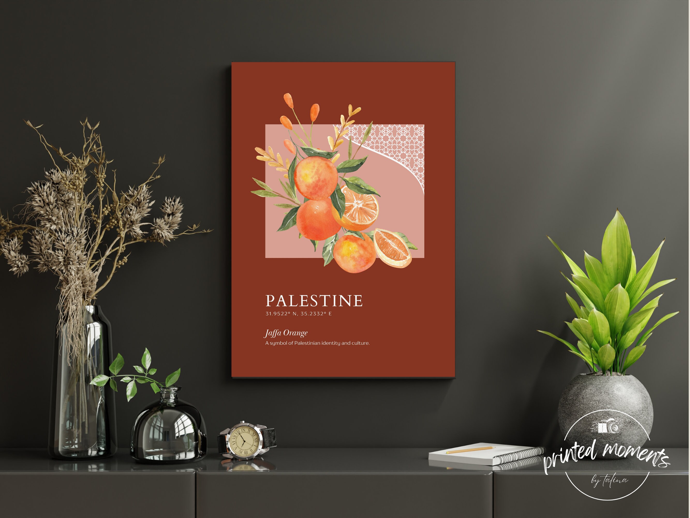 Palestine Poster / Jaffa Orange Palestine Print / Palestine Digital Art ...