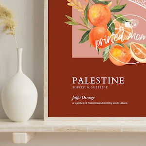 Palestine Poster / Jaffa Orange Palestine Print / Palestine Digital Art ...