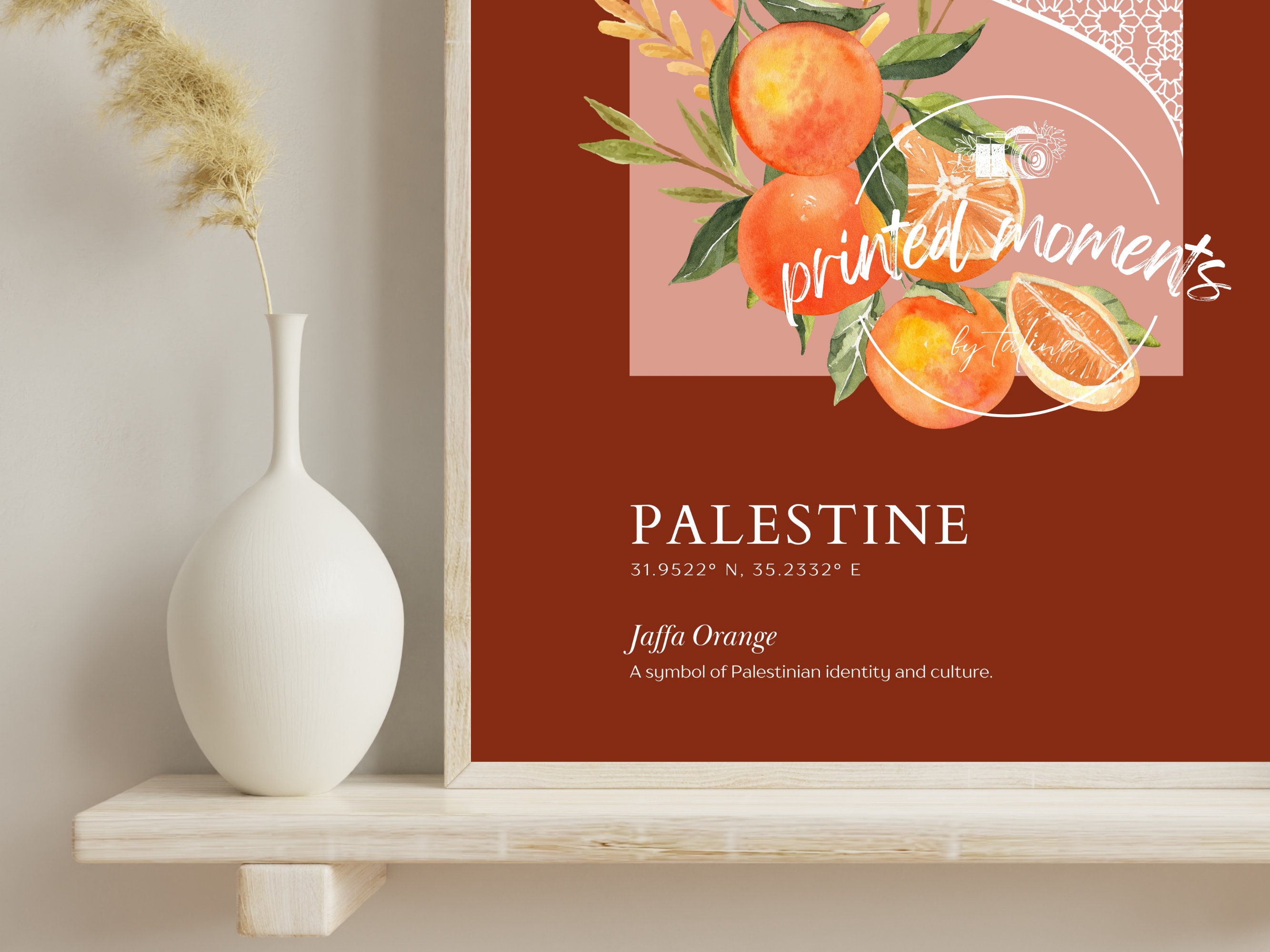 Palestine Poster / Jaffa Orange Palestine Print / Palestine Digital Art ...
