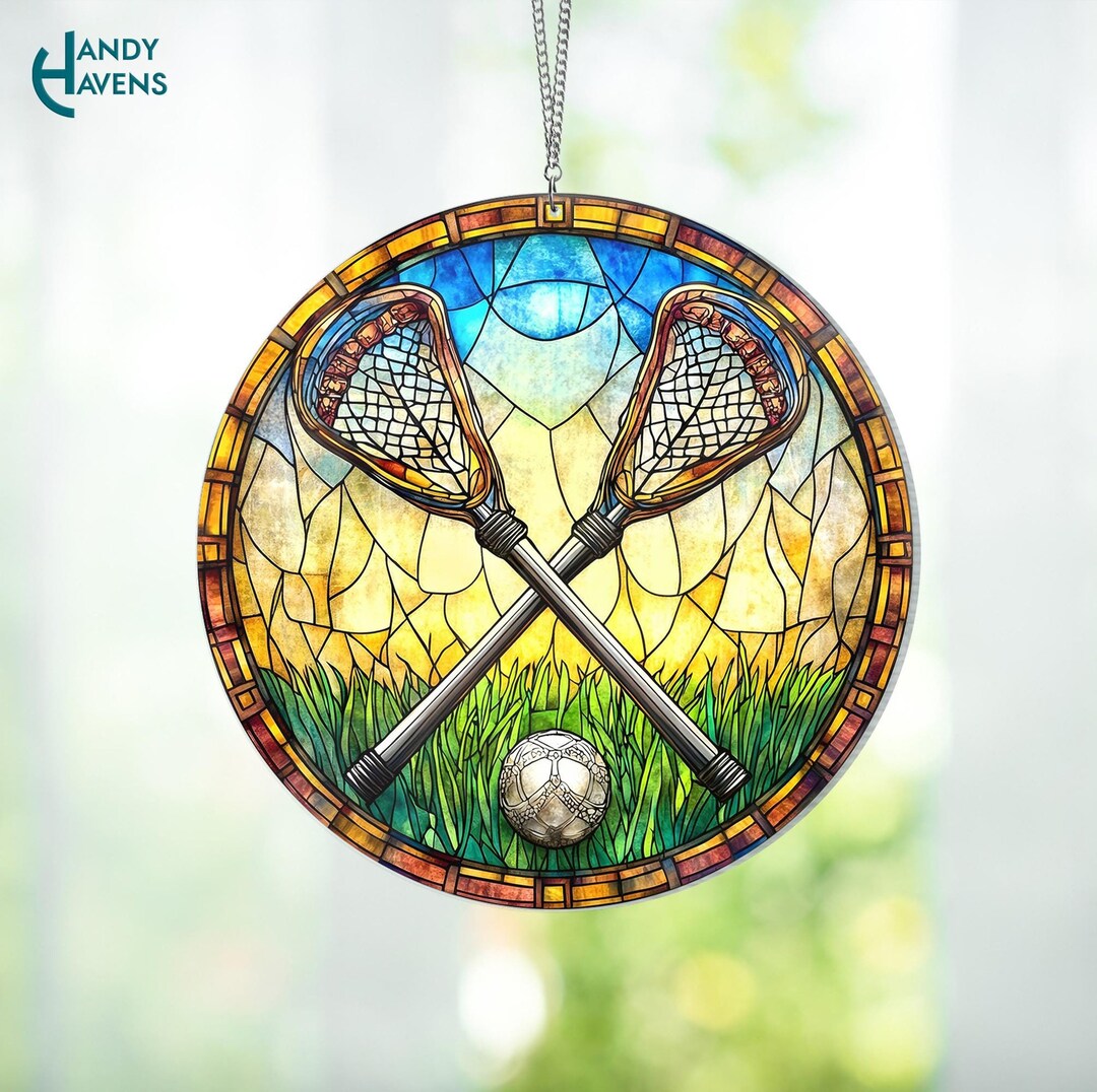 Lacrosse ACRYLIC Suncatcher Ornament, Custom Sport Player Window ...
