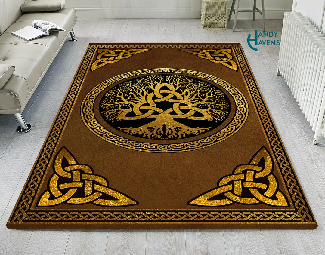 Tree of Life Rug, Tree of Life Viking Area Rug, Yggdrasil Tree of Life ...
