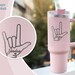 Personalized Sign Language Tumbler, Sign Language Gift, ASL I Love You ...