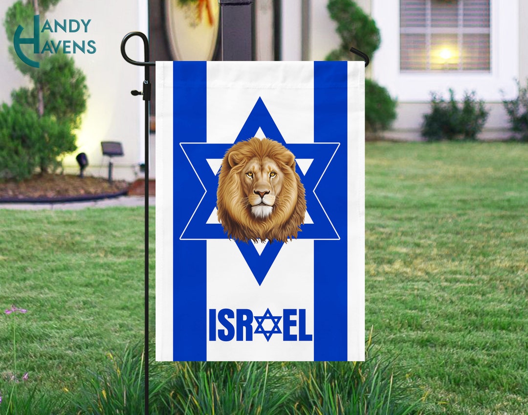 Israel Lion of Judah Flag, Lion of Judah Israelian Flag, Israel Garden ...