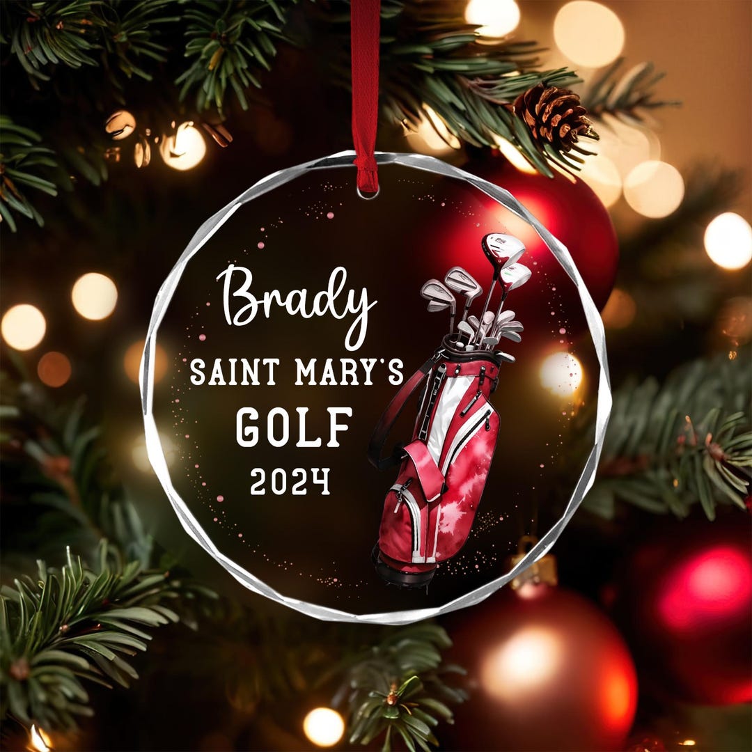 Personalized Golf Gifts, Custom Golf Christmas Tree Ornament, Golf ...