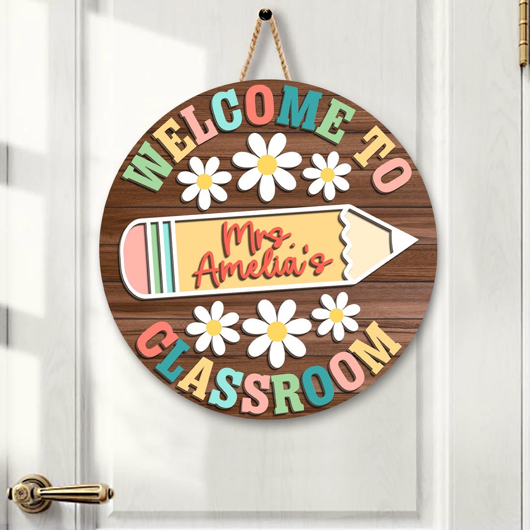 Personalized 3D Teacher Sign, Teacher Appreciation Gift, Teacher Door ...