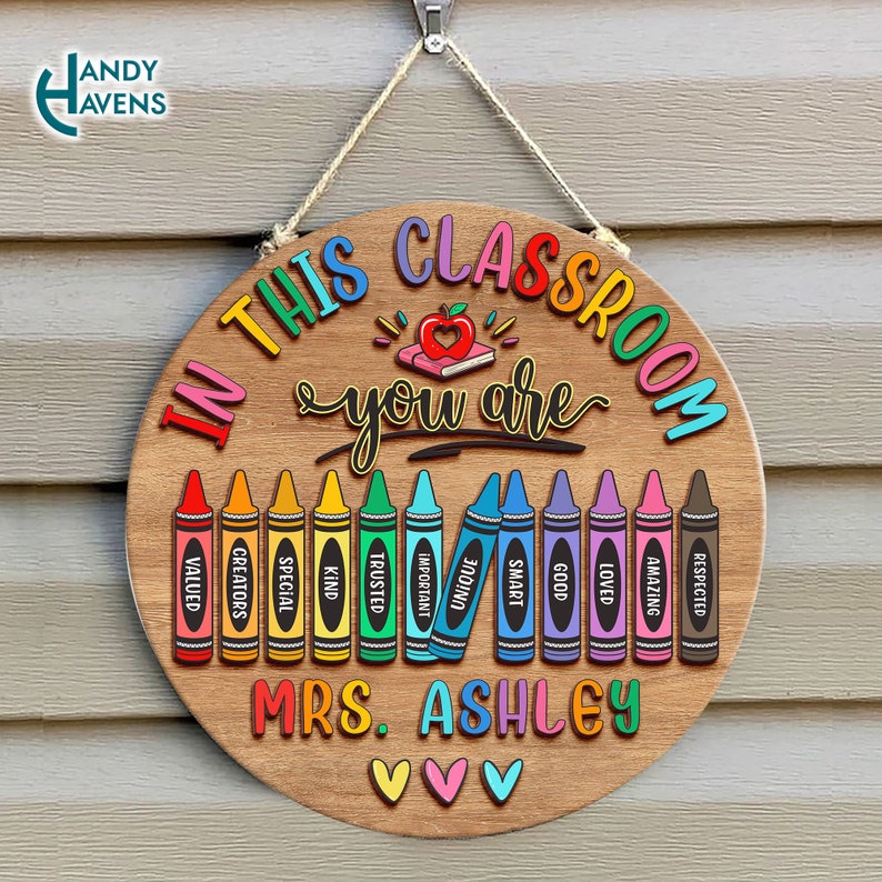 Custom Teacher Doorsign 3D Laser Cut, Back to School Gift, Teacher ...