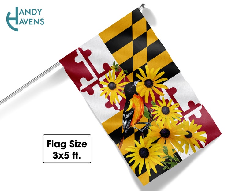 Maryland Flag, Black Eyed Susan Flag, Maryland Crab Flag, Home State ...