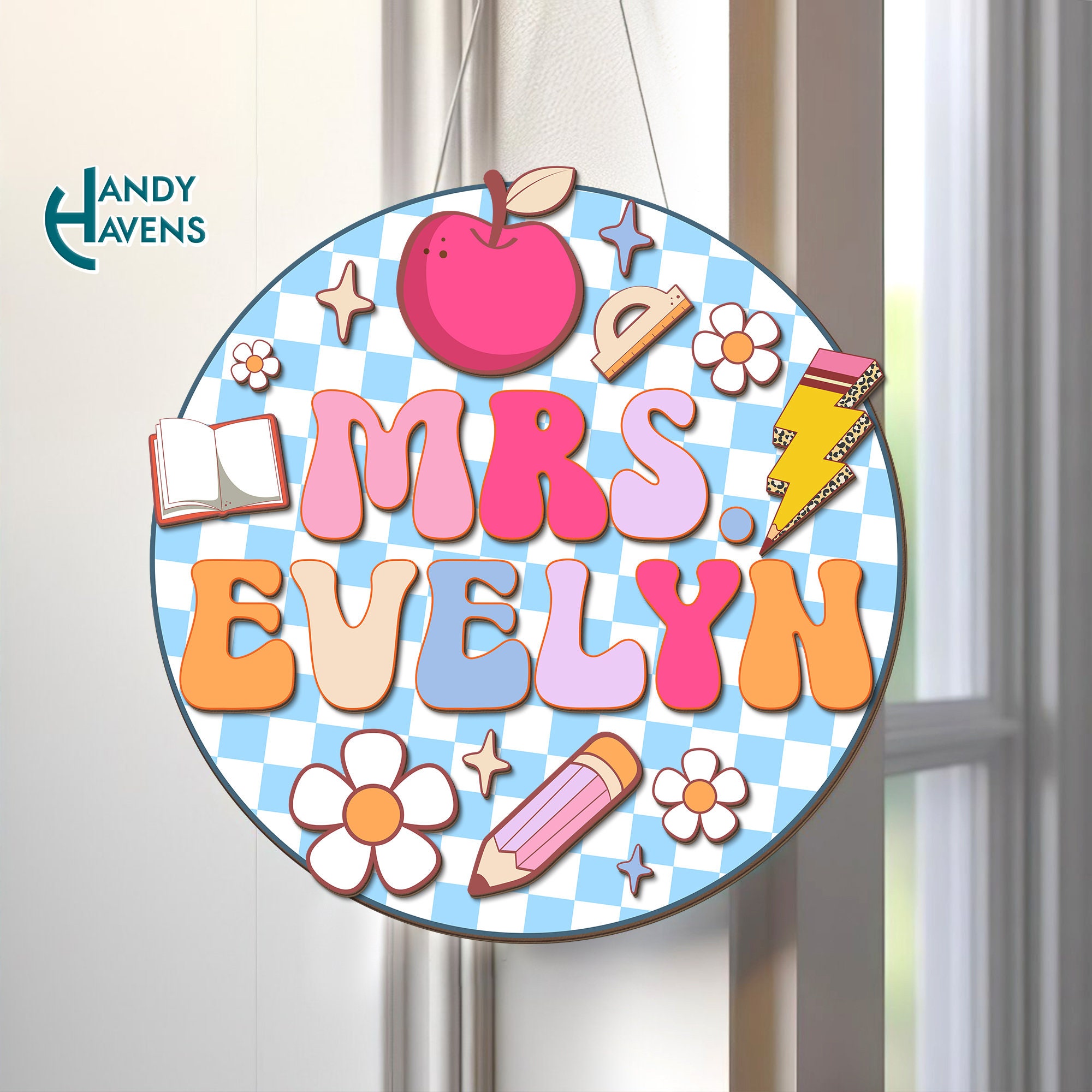 Custom Teacher Name 3D Doorsign,custom Teacher Door Hanger,classroom ...
