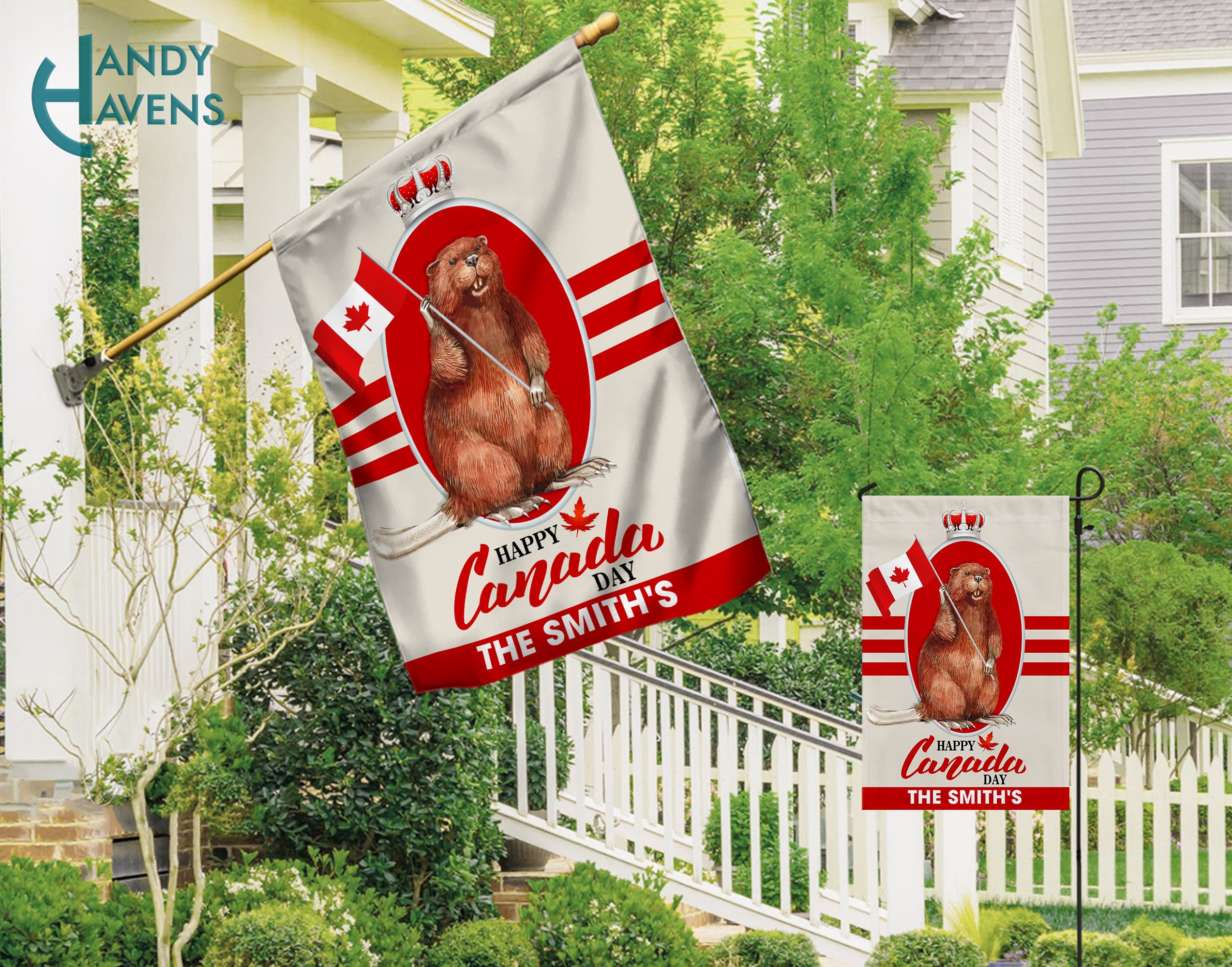 Custom Canada Flag Happy Canada Day Garden Flag Canada - Etsy