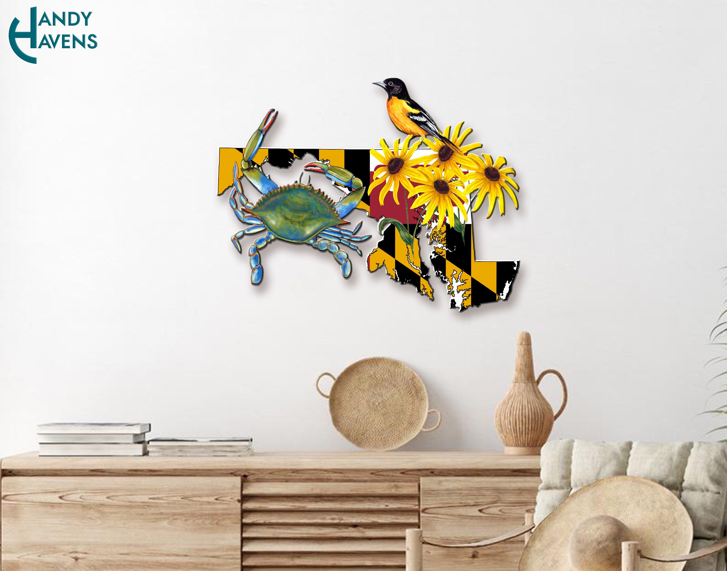 Maryland State Metal Sign/home Decor/maryland State Flower/housewarming ...