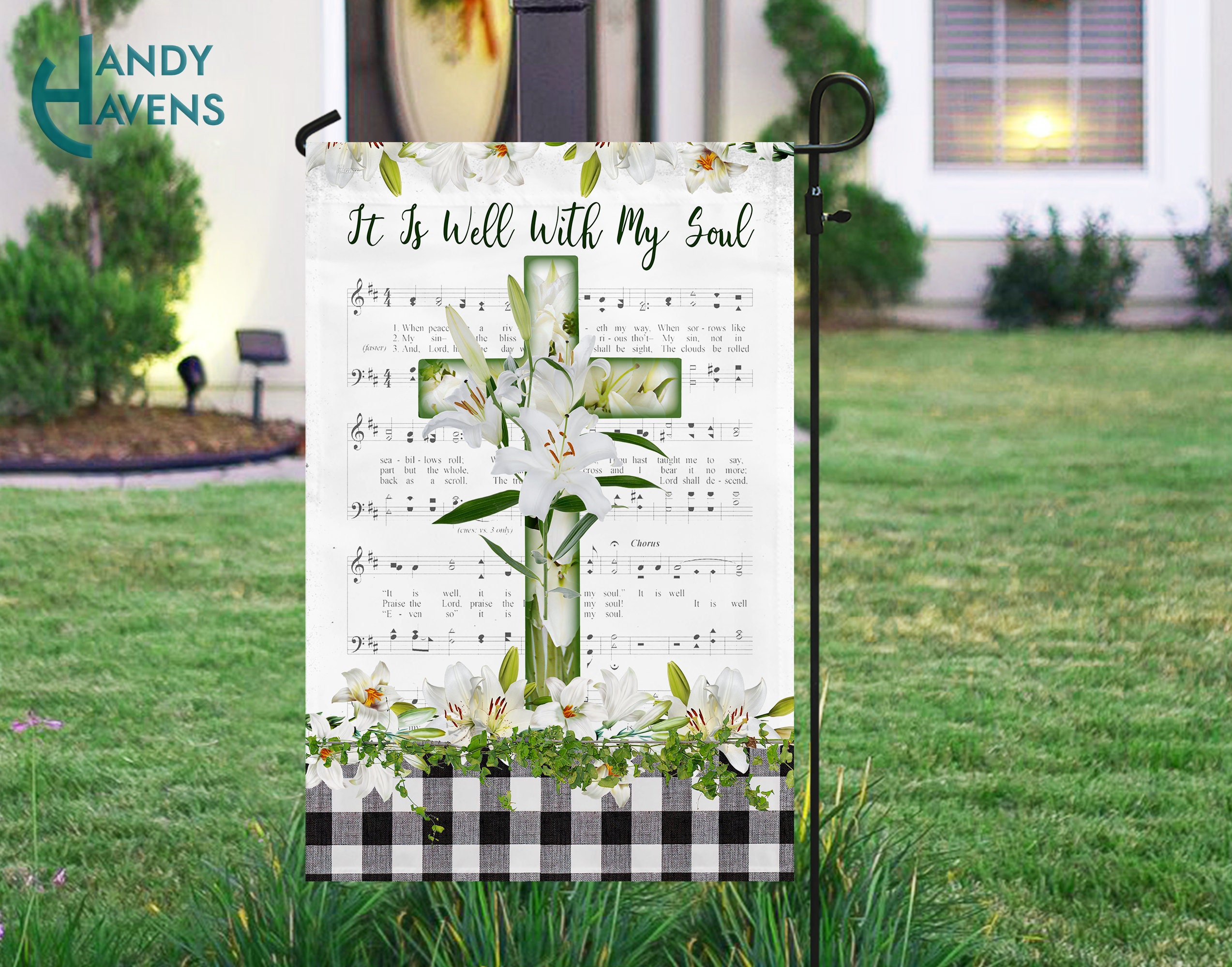 Christian Cross Flag Christian Garden Flag It is Well With - Etsy