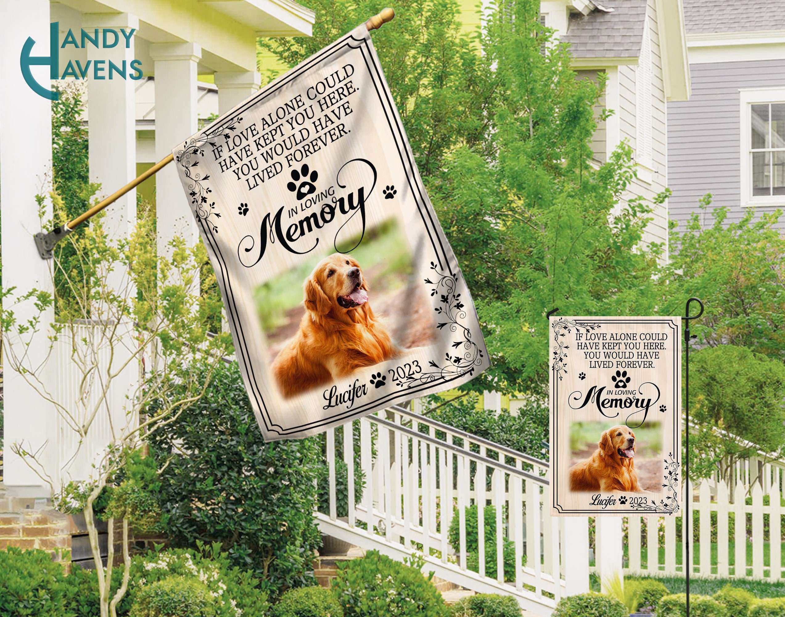 Personalized Pet Memorial Flag Dog Remembrance Gift Dog - Etsy