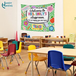 Personalized Teacher Classroom Tapestry, Teacher Gift, Classroom Decor ...