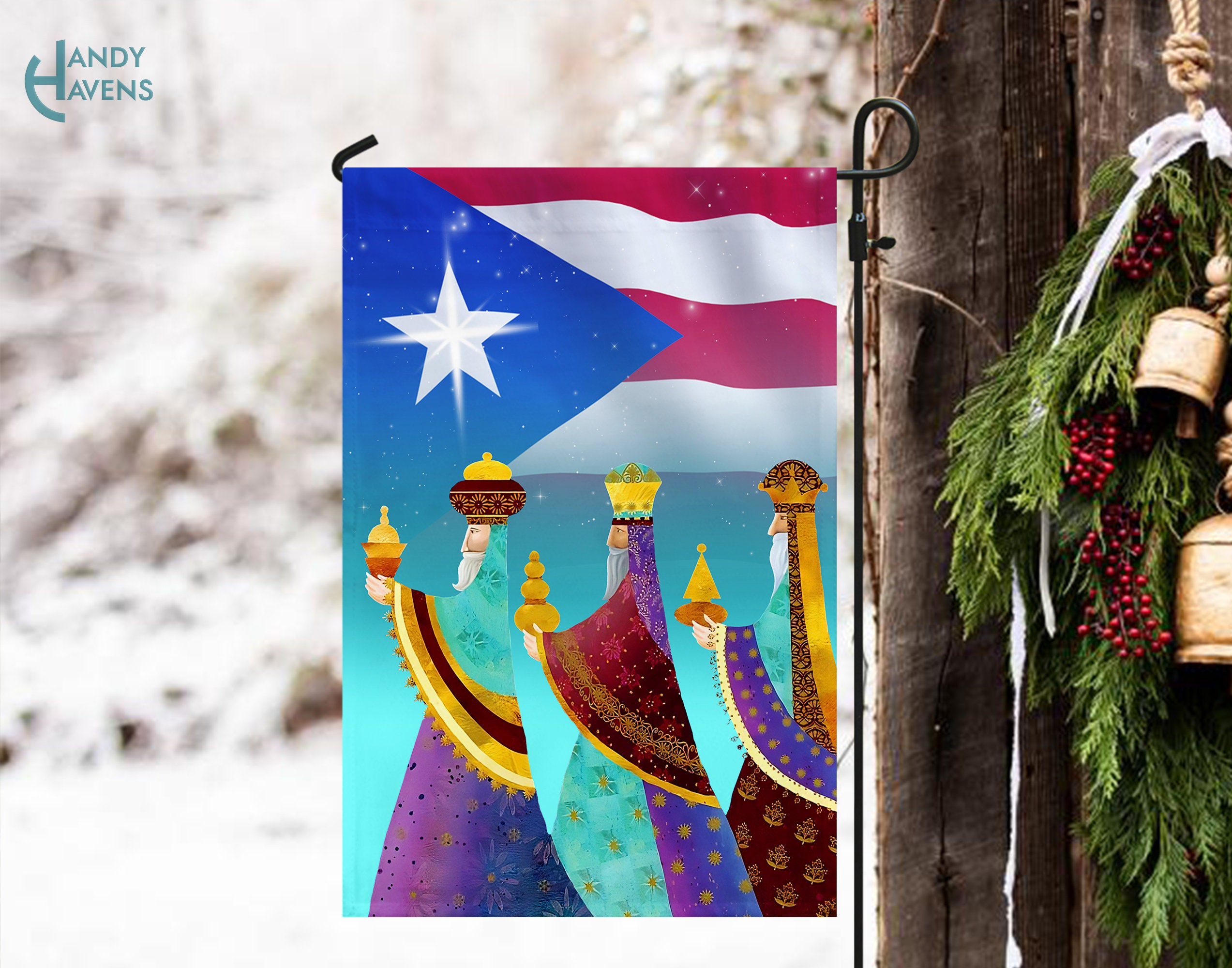 Three Wise Men Flag, Three Kings Puerto Rico Garden Flag, Epiphany Day ...