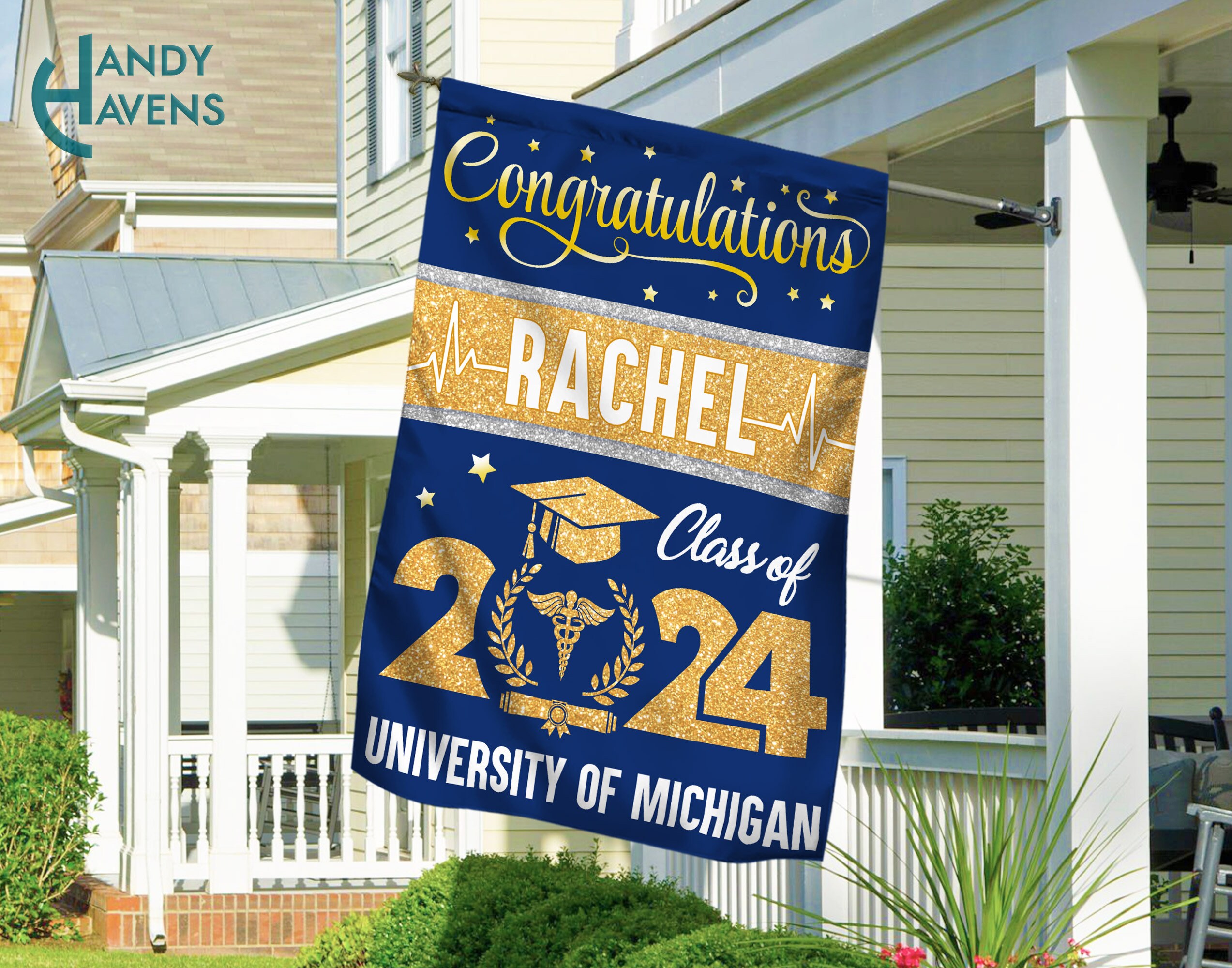 Nurse Graduation Flag, Nurse Garden Flag, Graduation Gift, Senior Gift ...