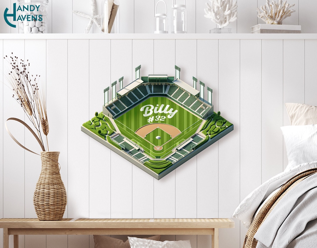 Baseball Field Metal Sign Custom Name Baseball Sign Baseball - Etsy