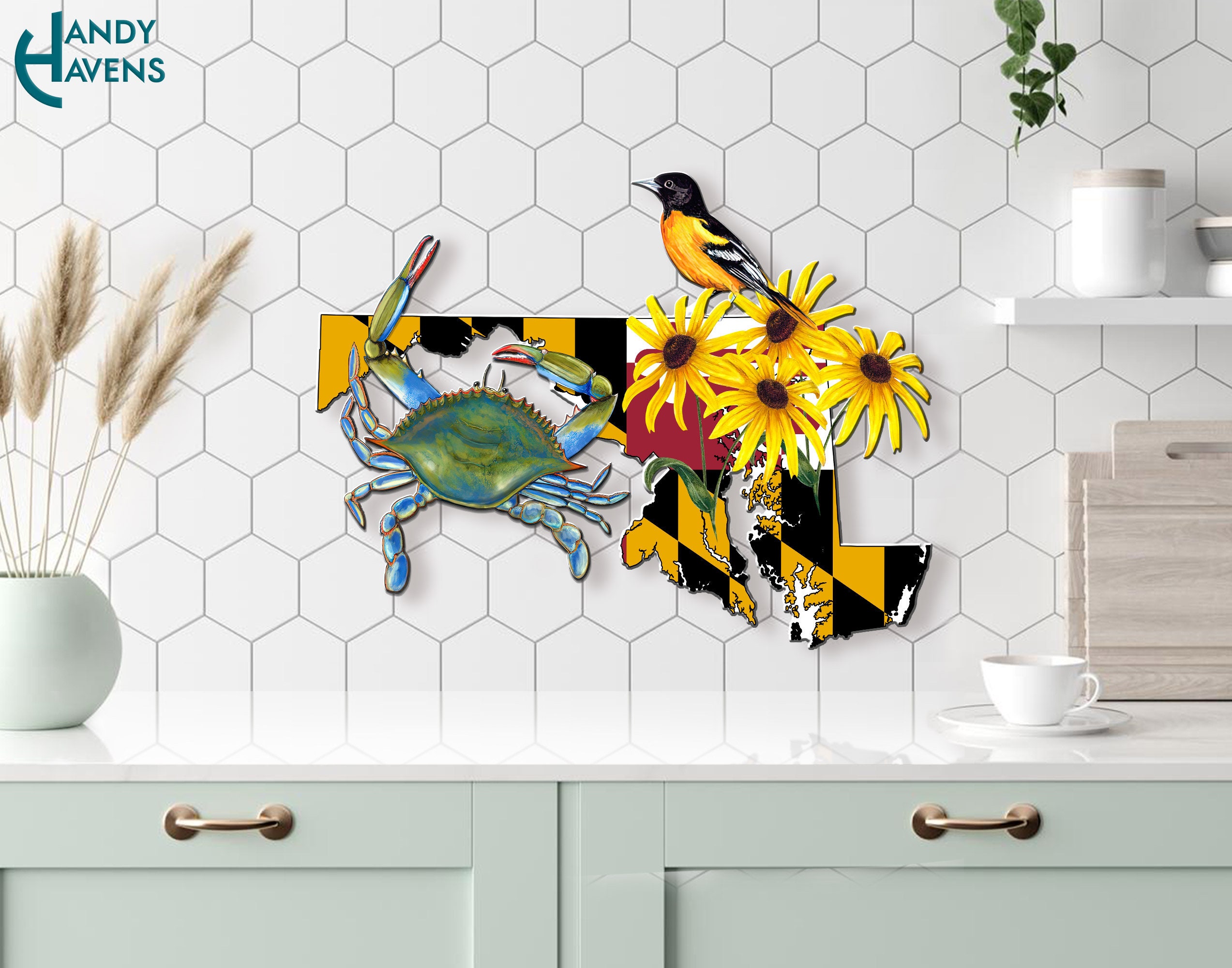Maryland State Metal Sign/home Decor/maryland State Flower/housewarming ...