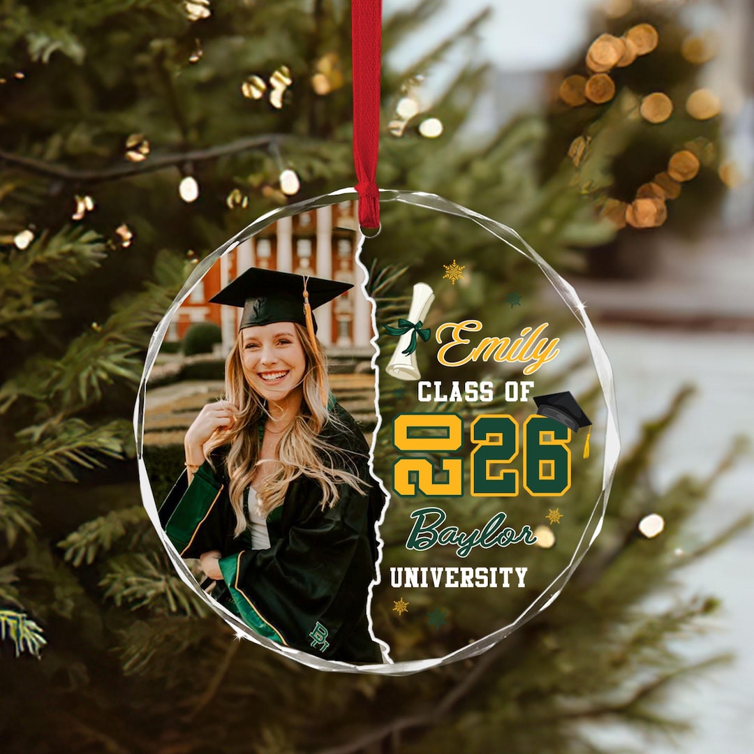 Personalized Graduation Ornament, Class of 2026 Photo Ornament, Senior ...