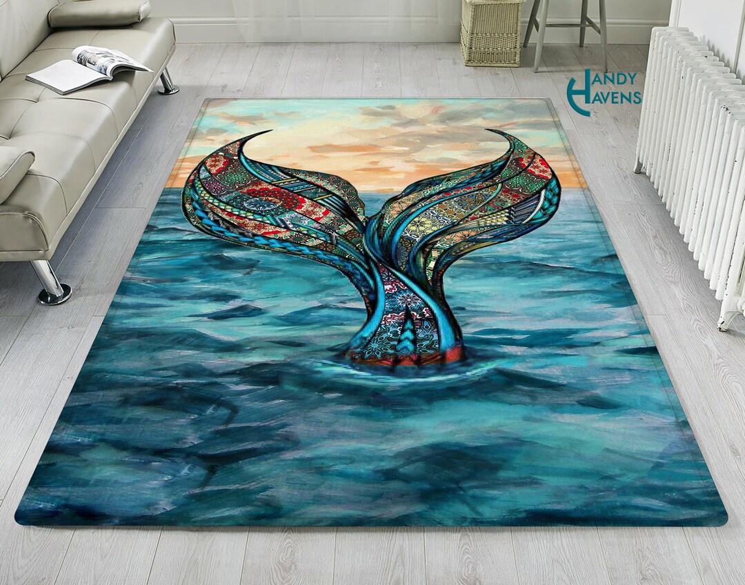 Mermaid Rug Mermaid Vintage Rug Mermaid Mandala Rug Home - Etsy