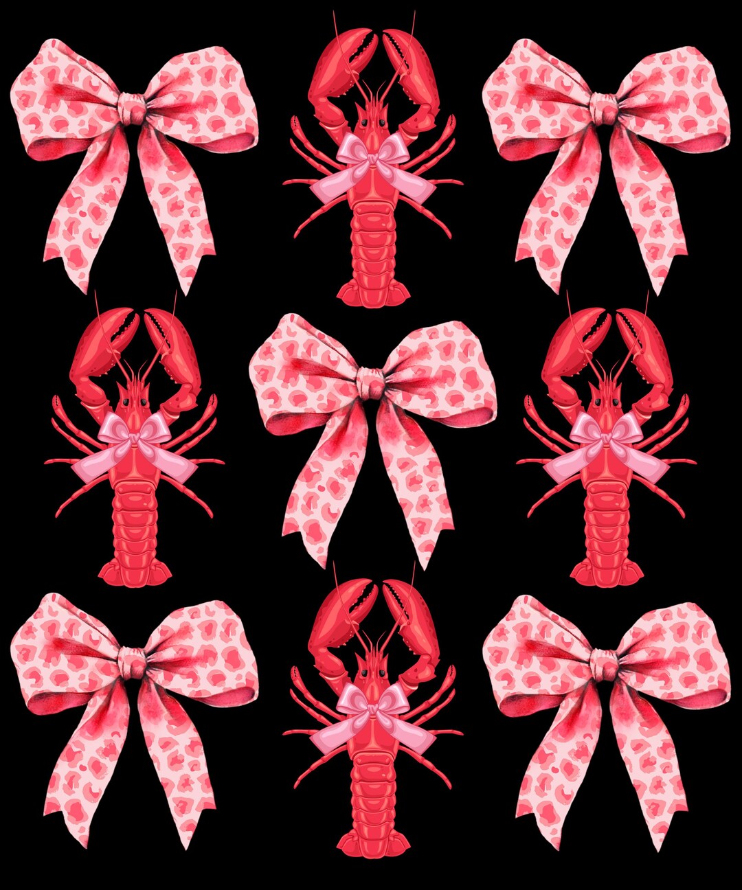Cute Pink Bow Coquette Crawfish Clean Girl Aesthetic Lobster PNG ...