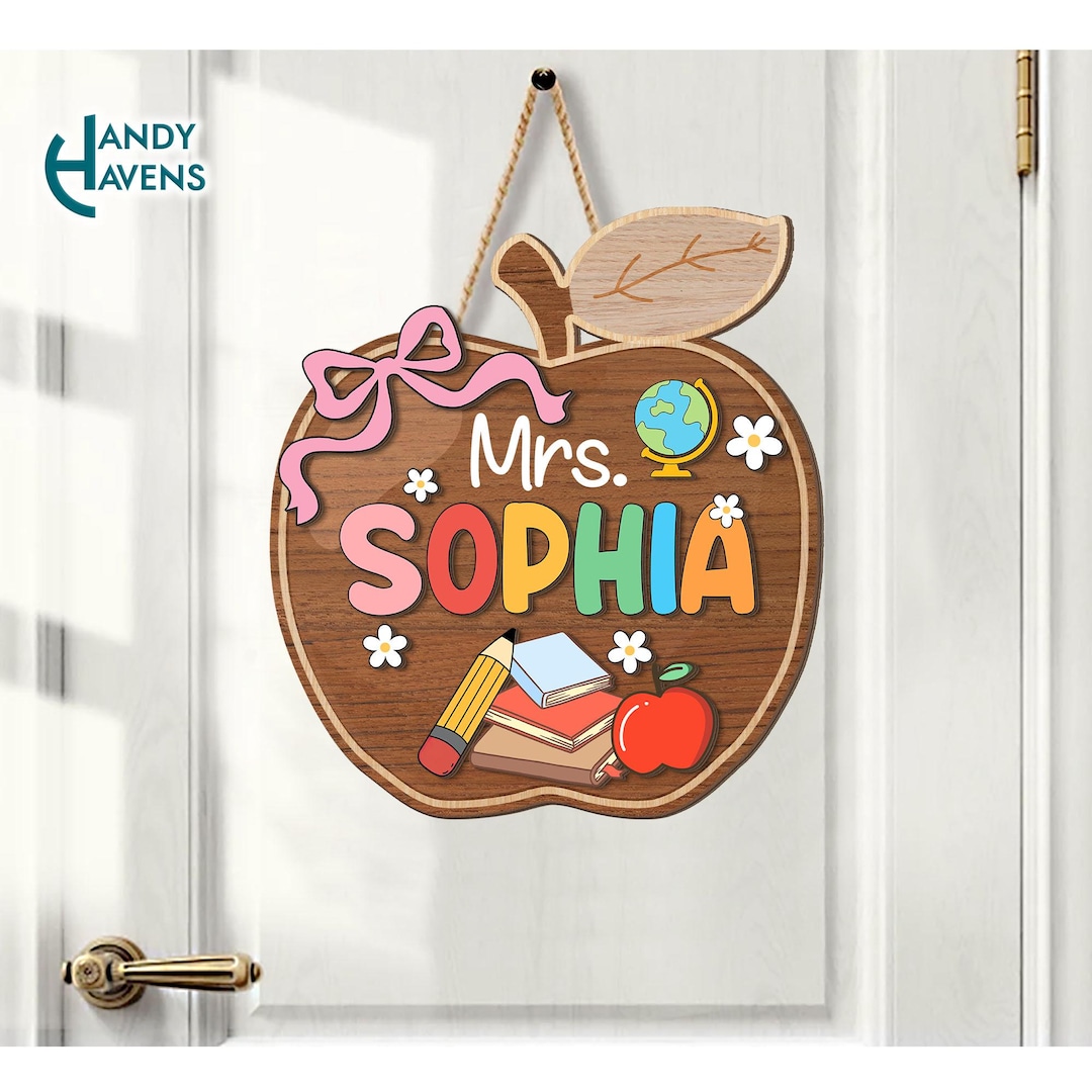 Custom Teacher Door Sign, Classroom Decor, Teacher Appreciation Gift ...