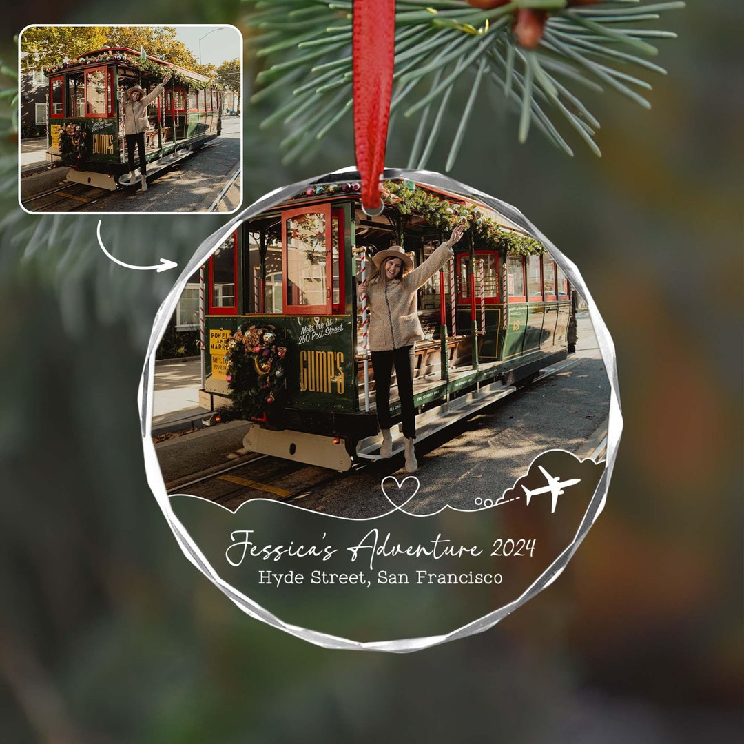 Personalized Travel Adventure Ornament, Girl's Trip Custom Photo ...