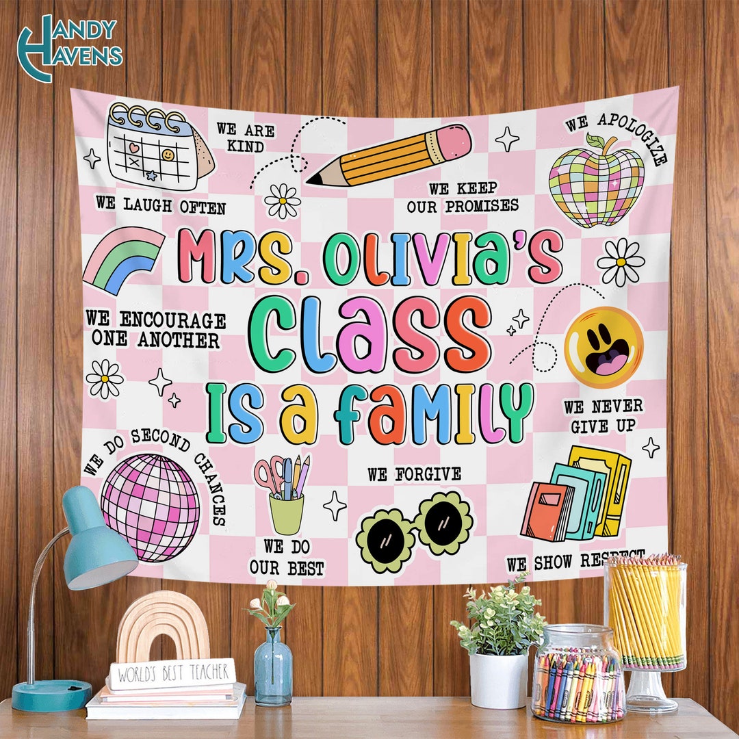 Custom Classroom Tapestry, Classroom Decor, Classroom Banner, Teacher ...