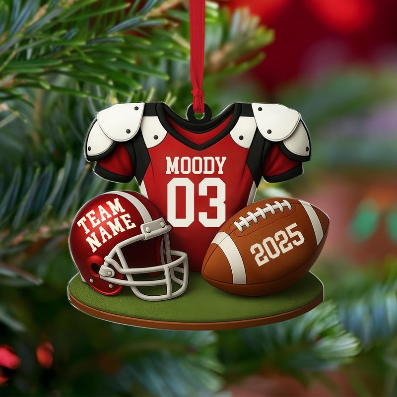 Football Christmas Ornament - Etsy