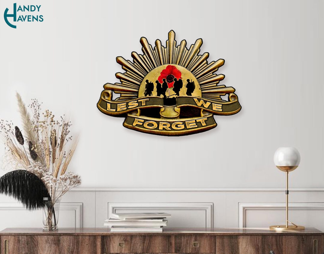 Lest We Forget Metal Sign/ Remembrance Day Sign/ Poppy/anzac - Etsy