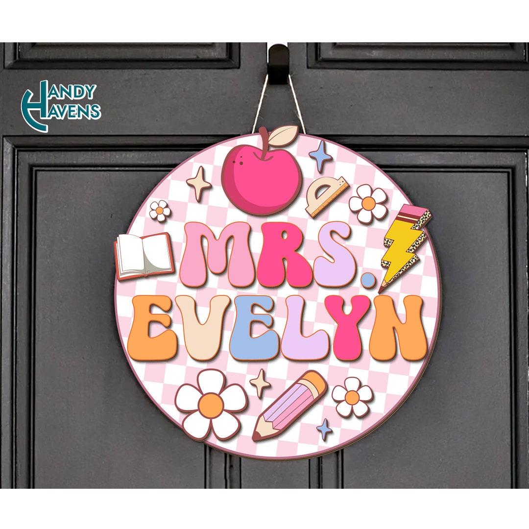 Custom Teacher Name 3D Doorsign,custom Teacher Door Hanger,classroom ...