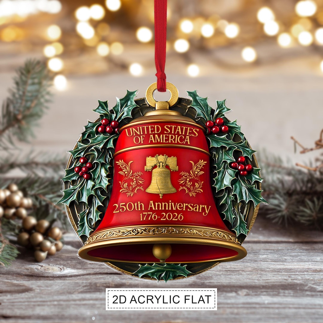 Personalized 250 Years of America 2D Acrylic Ornament, Patriotic ...