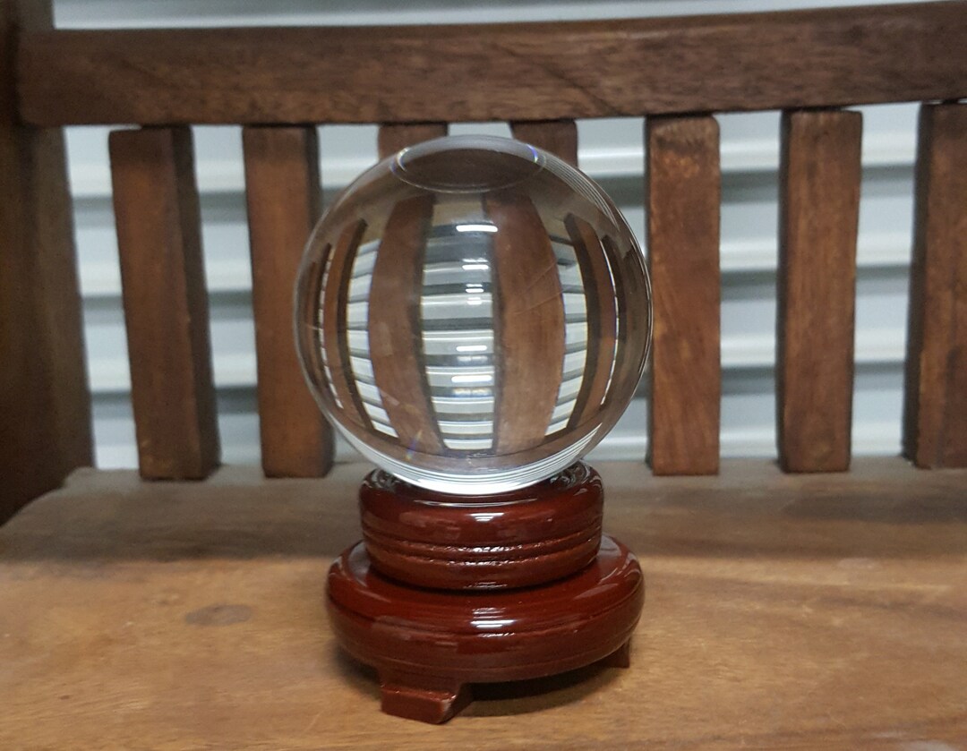 Clear Scrying Ball, Lead Crystal Gazing Ball, Photographers Prop ~ 80 ...