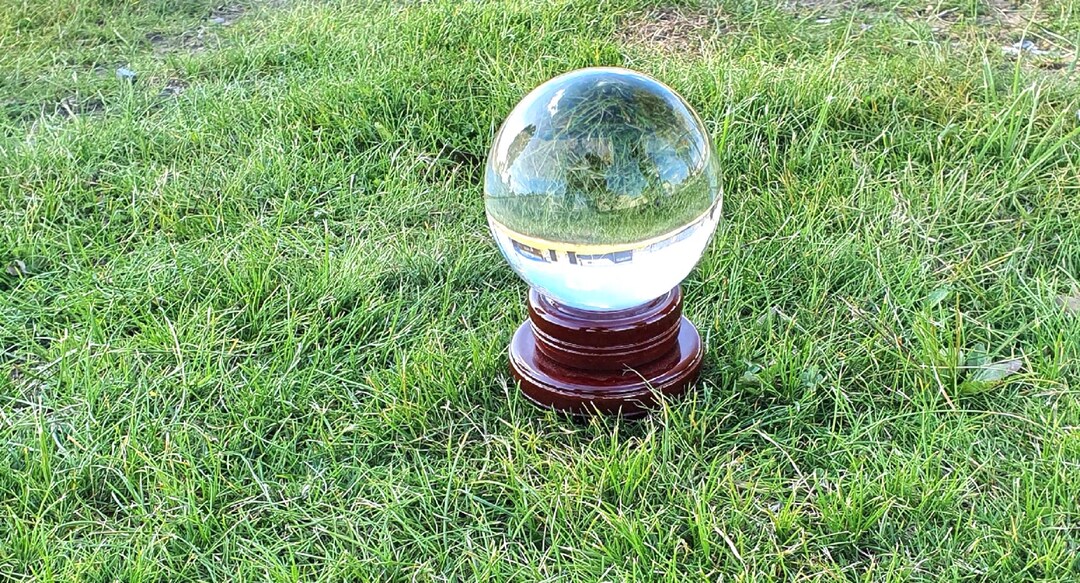 Clear Scrying Ball, Lead Crystal Gazing Ball, Photographers Prop ~ 100 ...