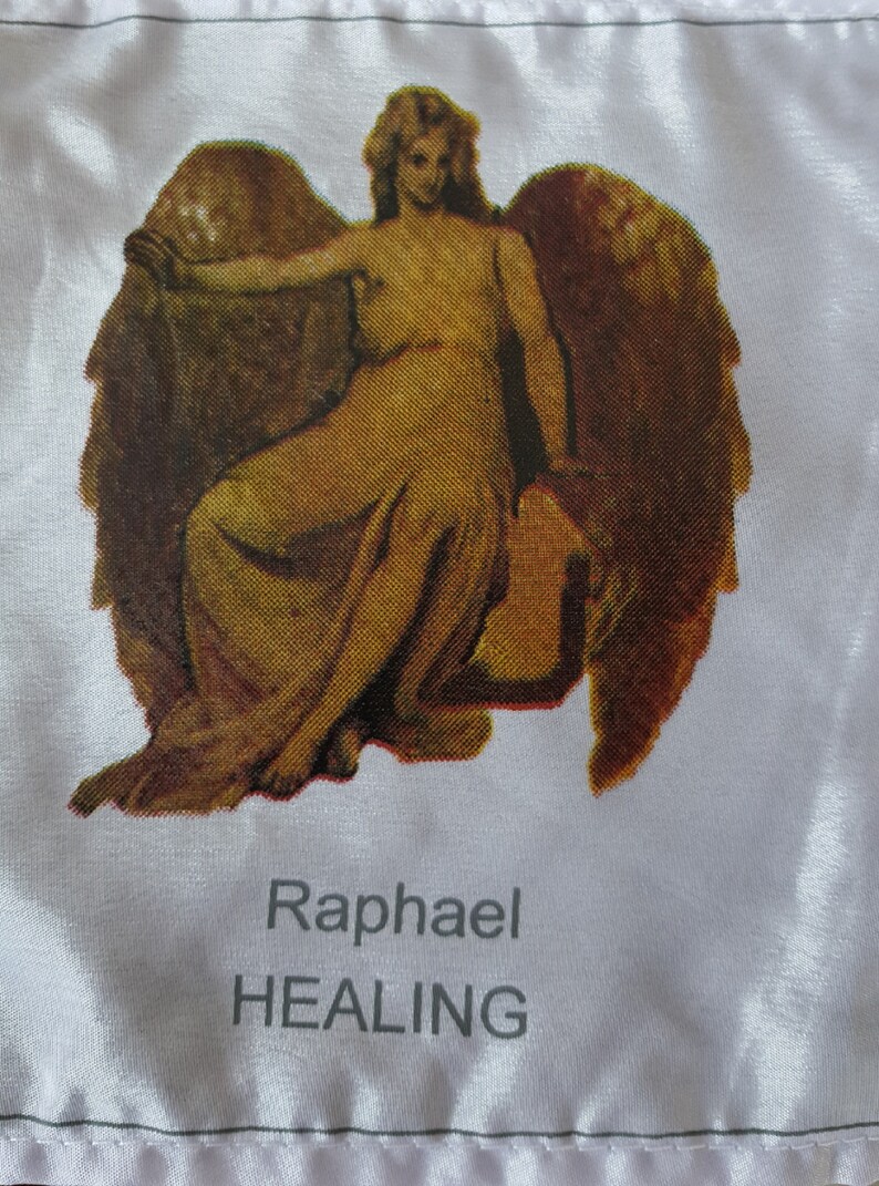 Set of Ten White Silk Archangels Flags, Michael, Raphael, Gabriel ...
