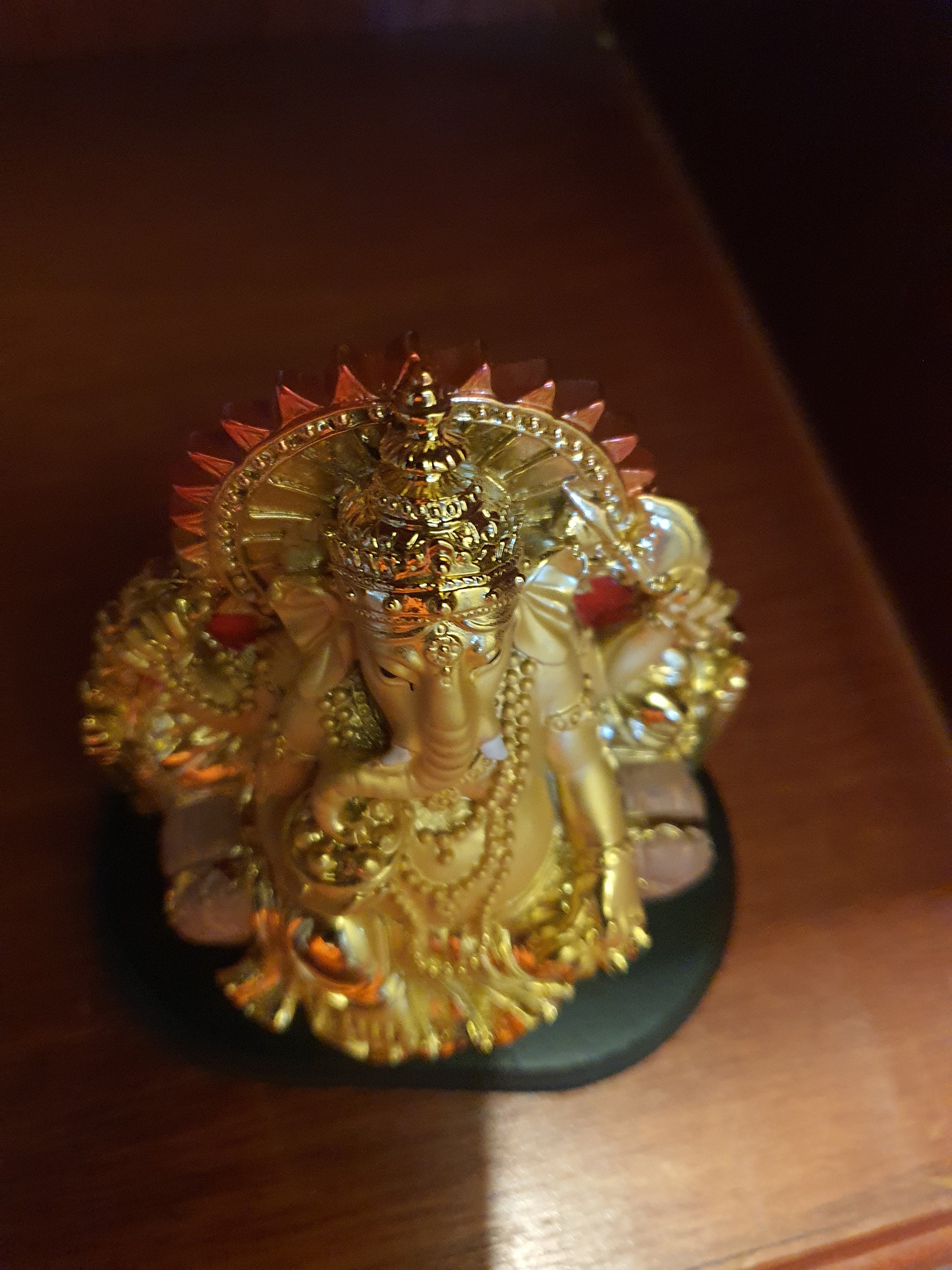 Lord Ganesha Statue Ganesh Golden the Hindu God of New - Etsy