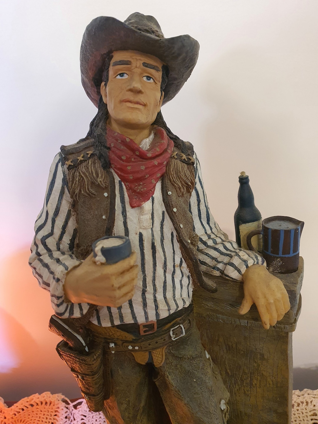 Cowboy Standing at Bar Statue A Man Cave Yanglin Collection Feature ...