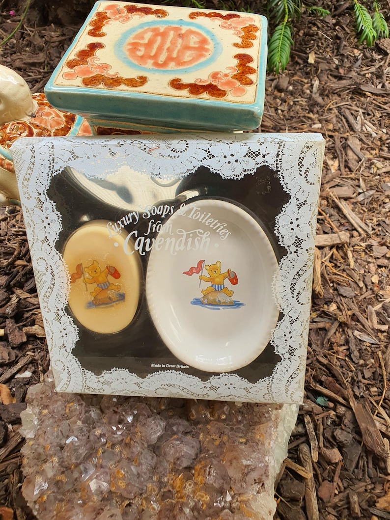 Vintage Cavendish Bear Soap and Trinket Dish Set – Britain NOS ! - Etsy