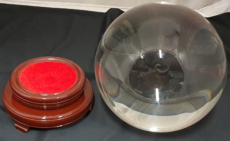 Huge Clear Lead Crystal Scrying Ball, Looking, Gazing, Scrying ~ 200 Ml ...