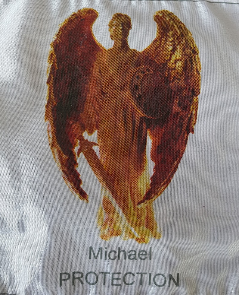 White Silk Archangel Flags: Spiritual Decor, Set of 10 - Etsy