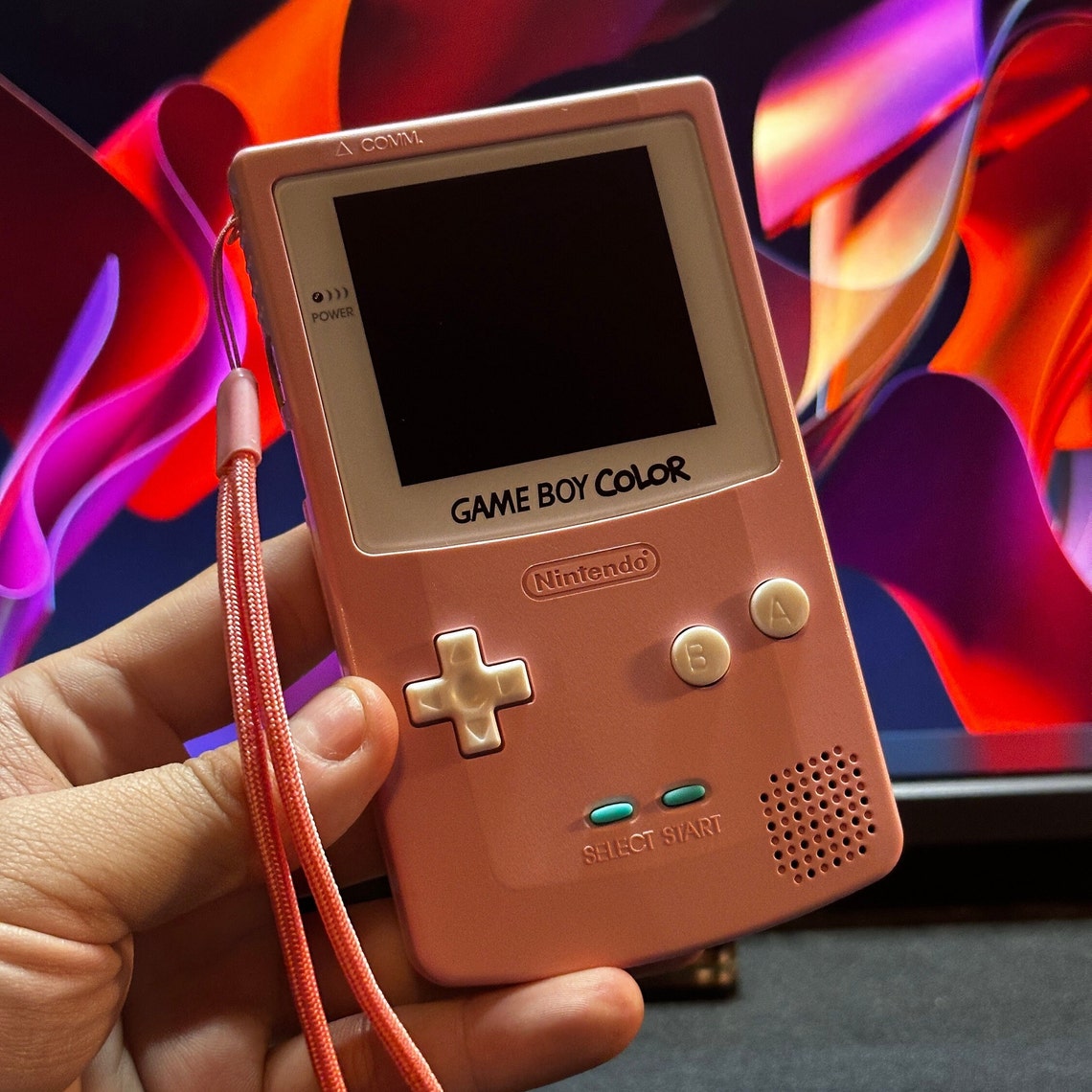 PINK Gameboy Color With Large IPS Screen, Color Changing Logo, Audio ...