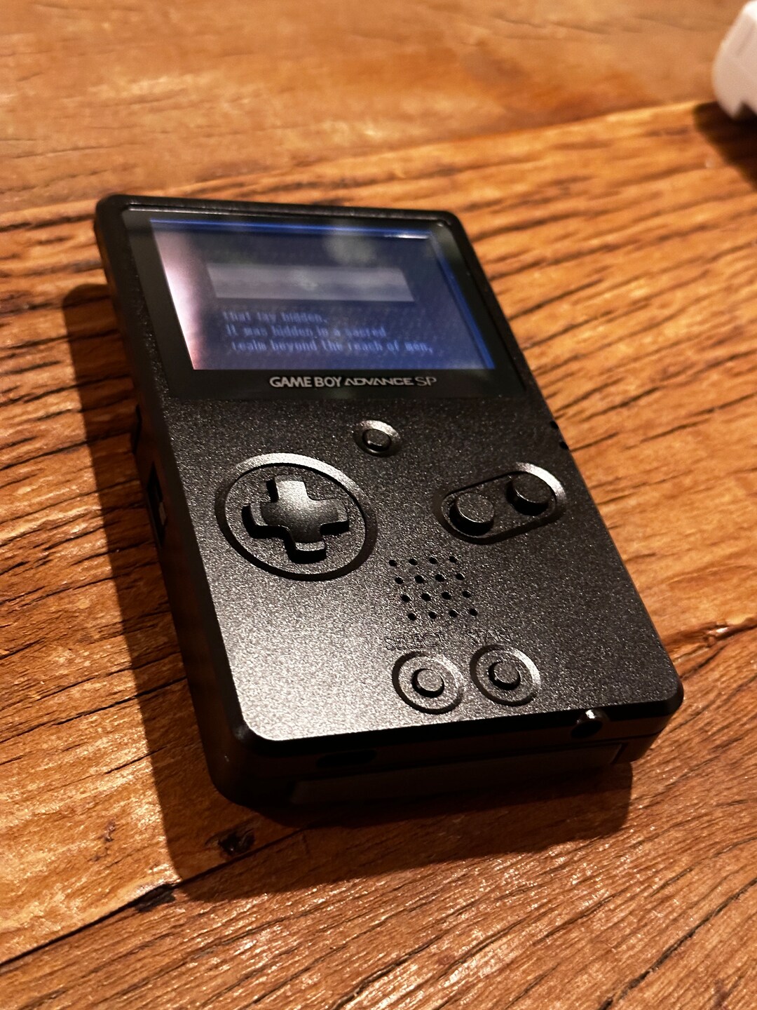 Black on Black Boxy Pixel Metal Gameboy Advance Sp unhinged With IPS ...